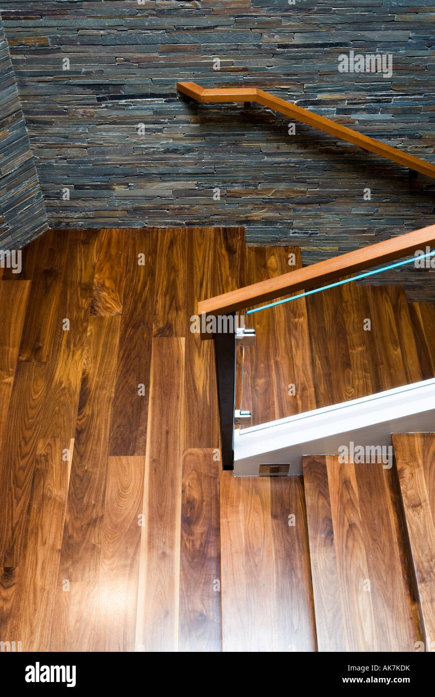 Detail hardwood staircase hi-res stock photography and images - Alamy