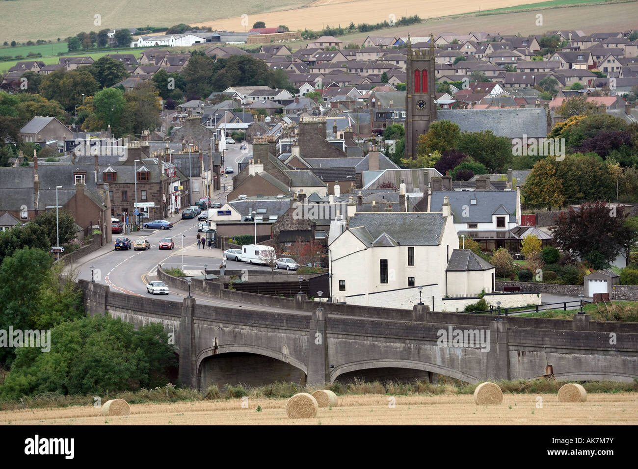 The village of Inverbervie on the north sea coast near Montrose in ...
