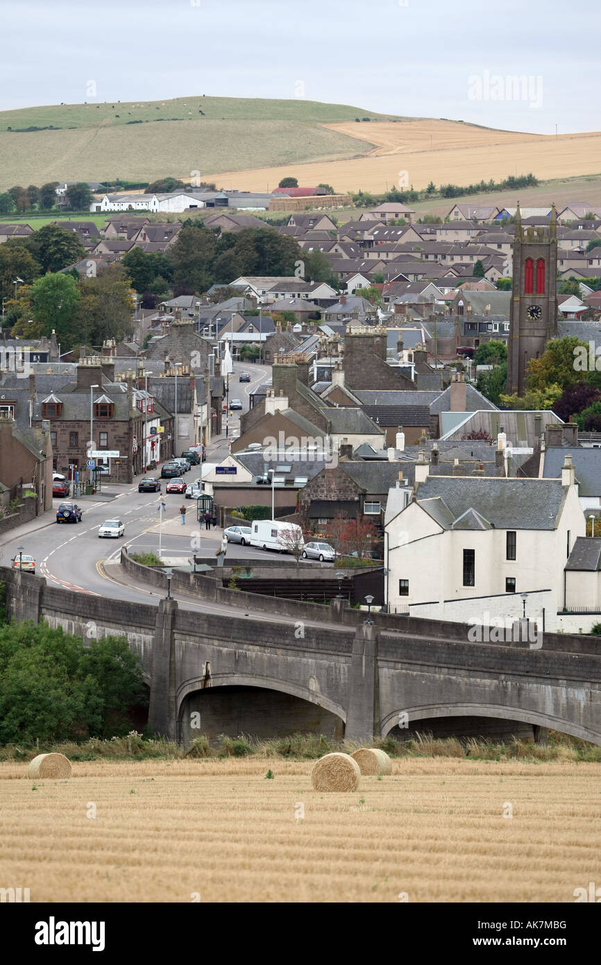 The village of Inverbervie on the north sea coast near Montrose in ...