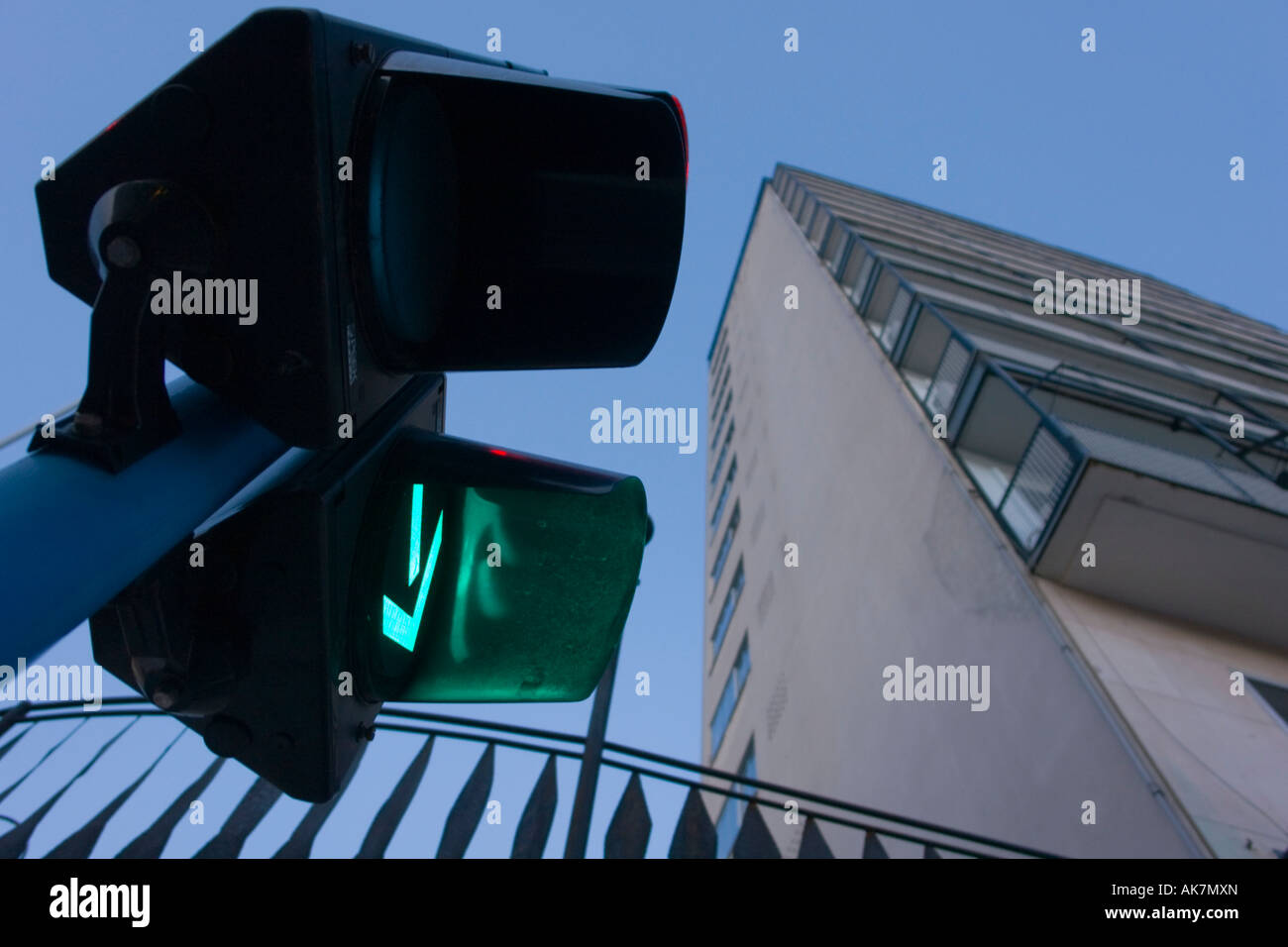 Green traffic light on semaphore Stock Photo - Alamy