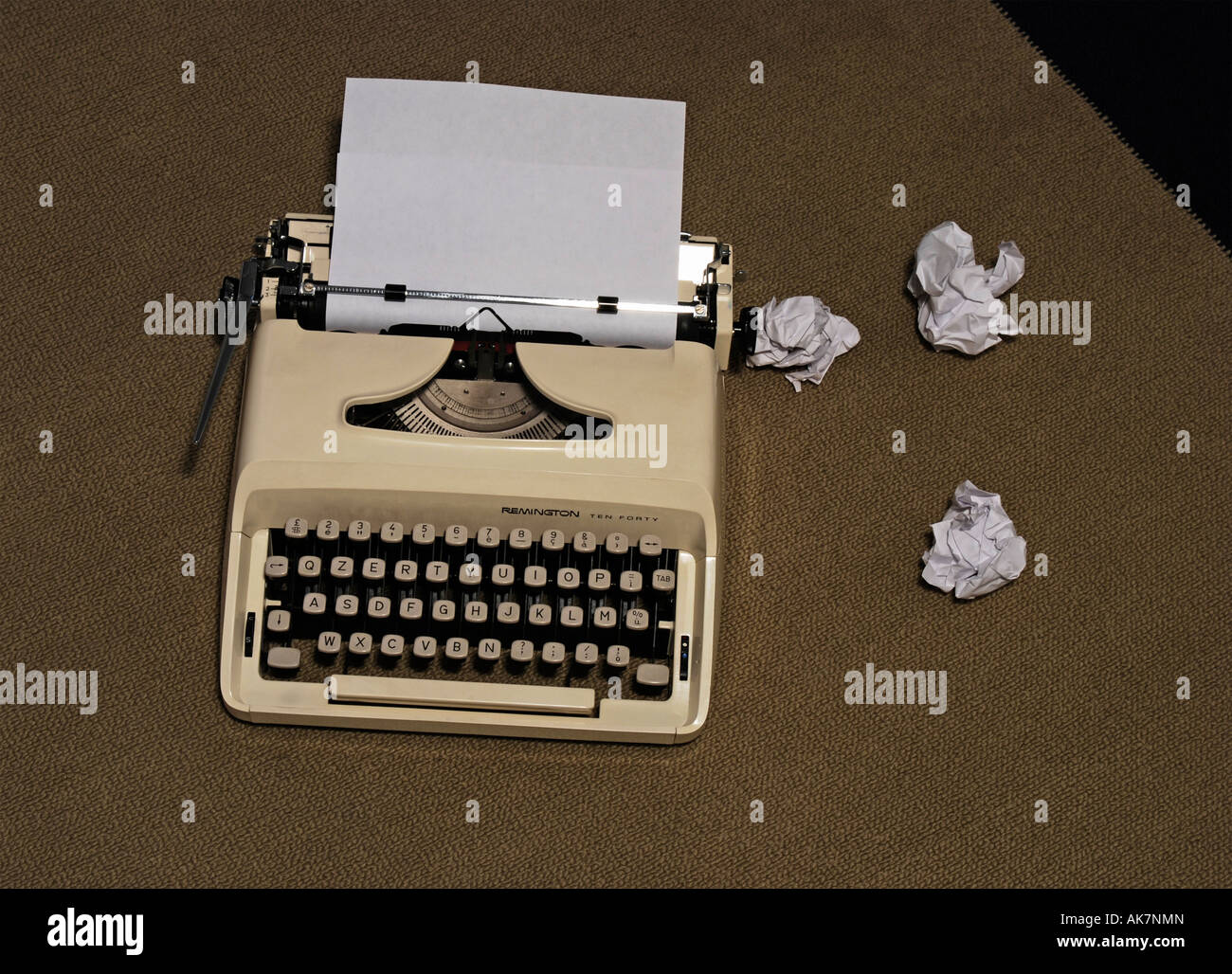 TYPEWRITER WITH BLANK PAPER Stock Photo - Alamy