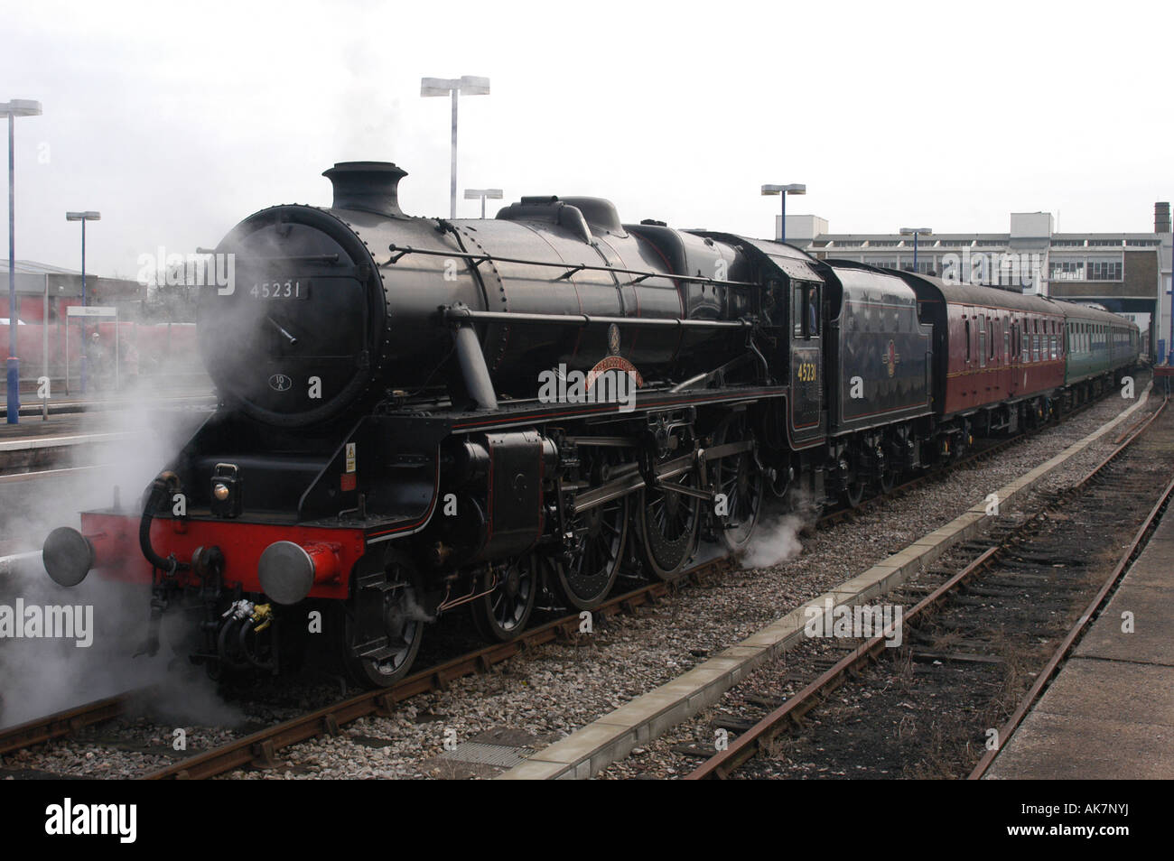 The Sherwood Forester 45231 Steam Train Stock Photo - Alamy