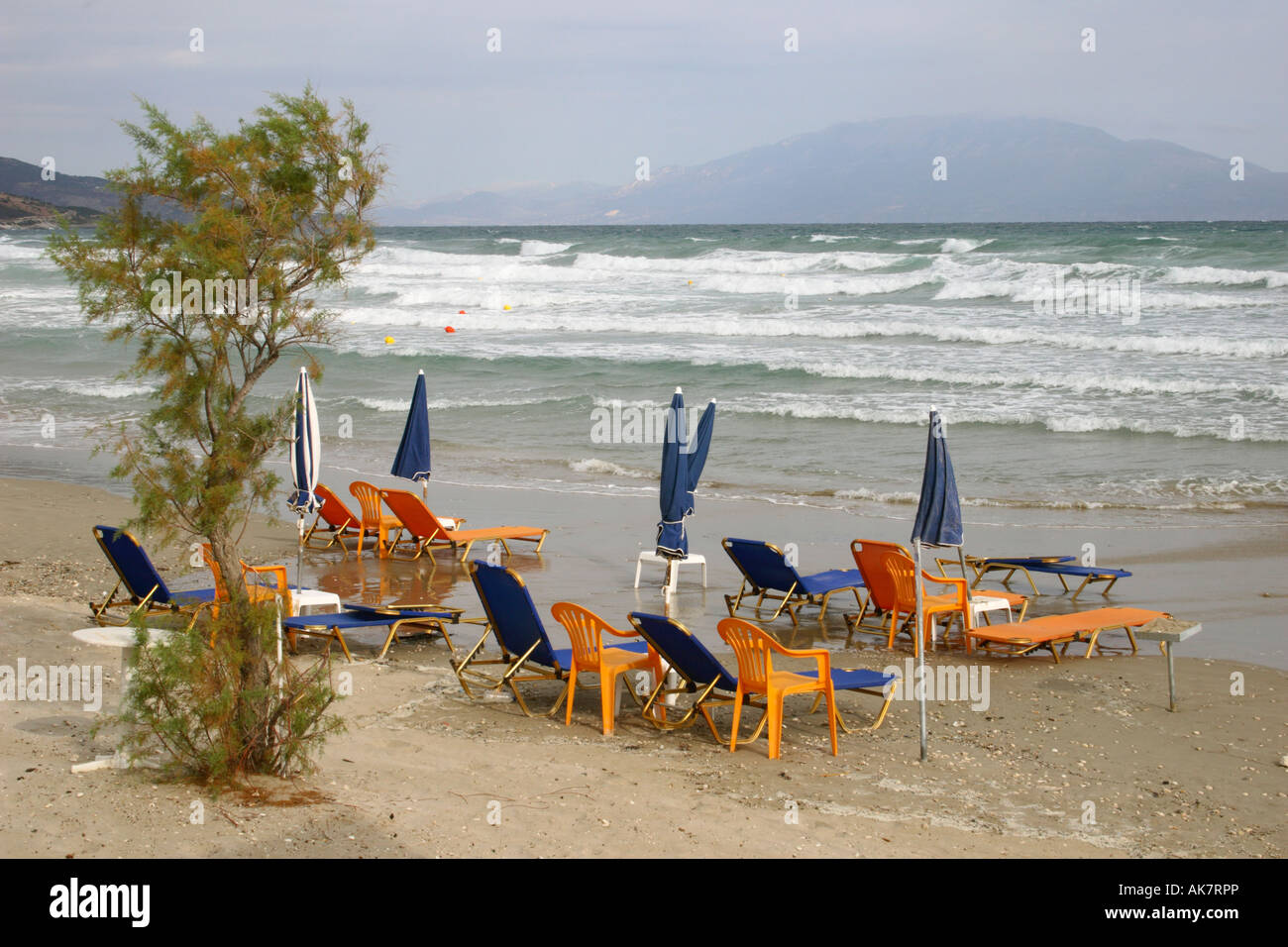 A wind swept beach at Alykes, Zaknythos, Greece Stock Photo - Alamy