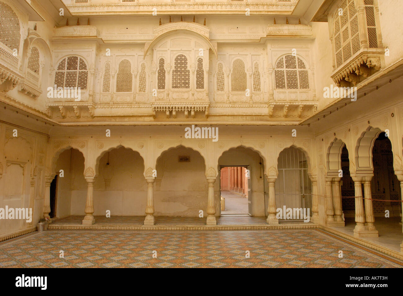 Inside the Palace of the Junagarh Fort in Bikaner. Rajasthan, INDIA ...