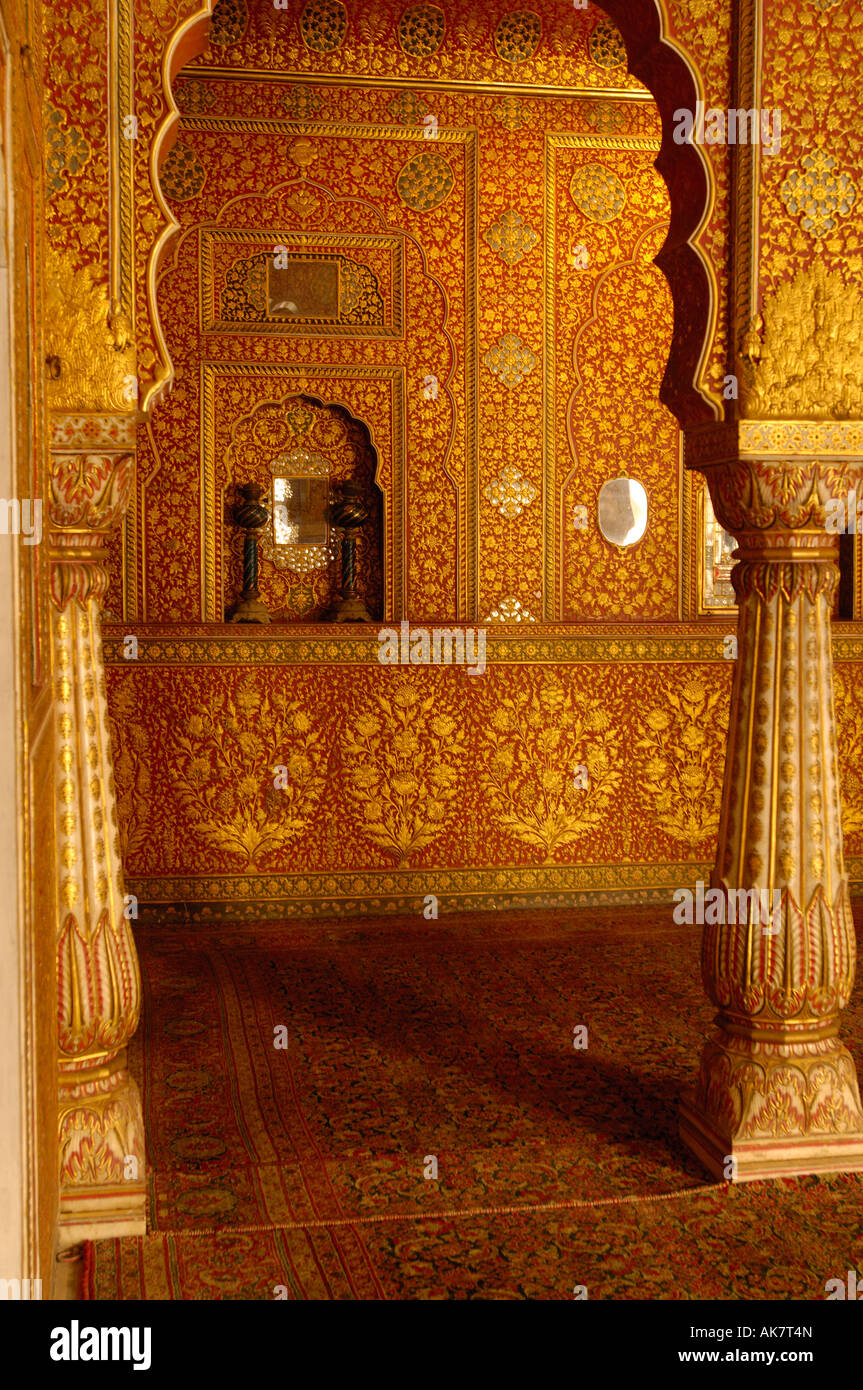 Inside the Palace of the Junagarh Fort in Bikaner. Rajasthan, INDIA ...
