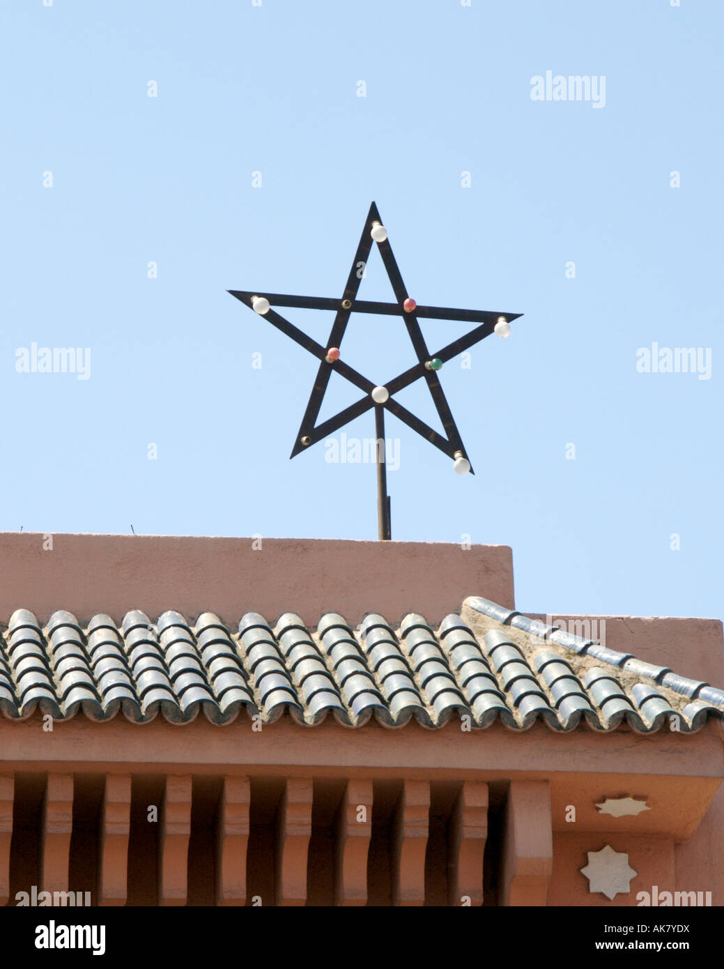 six pointed star of david atop market in mellah marrakesh Stock Photo ...