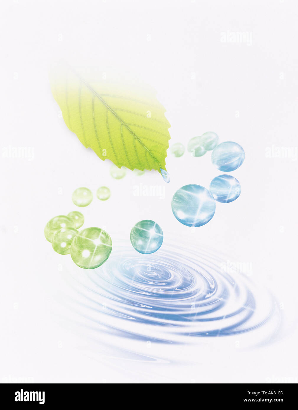 Spherical water droplet Cut Out Stock Images & Pictures - Alamy