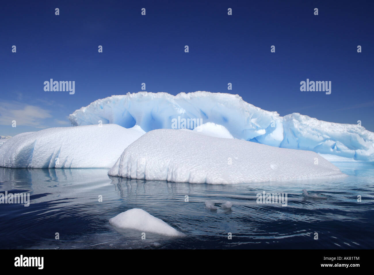 Antarctica Iceberg Blue Sky Water Antarctic Peninsula South Pole Stock ...