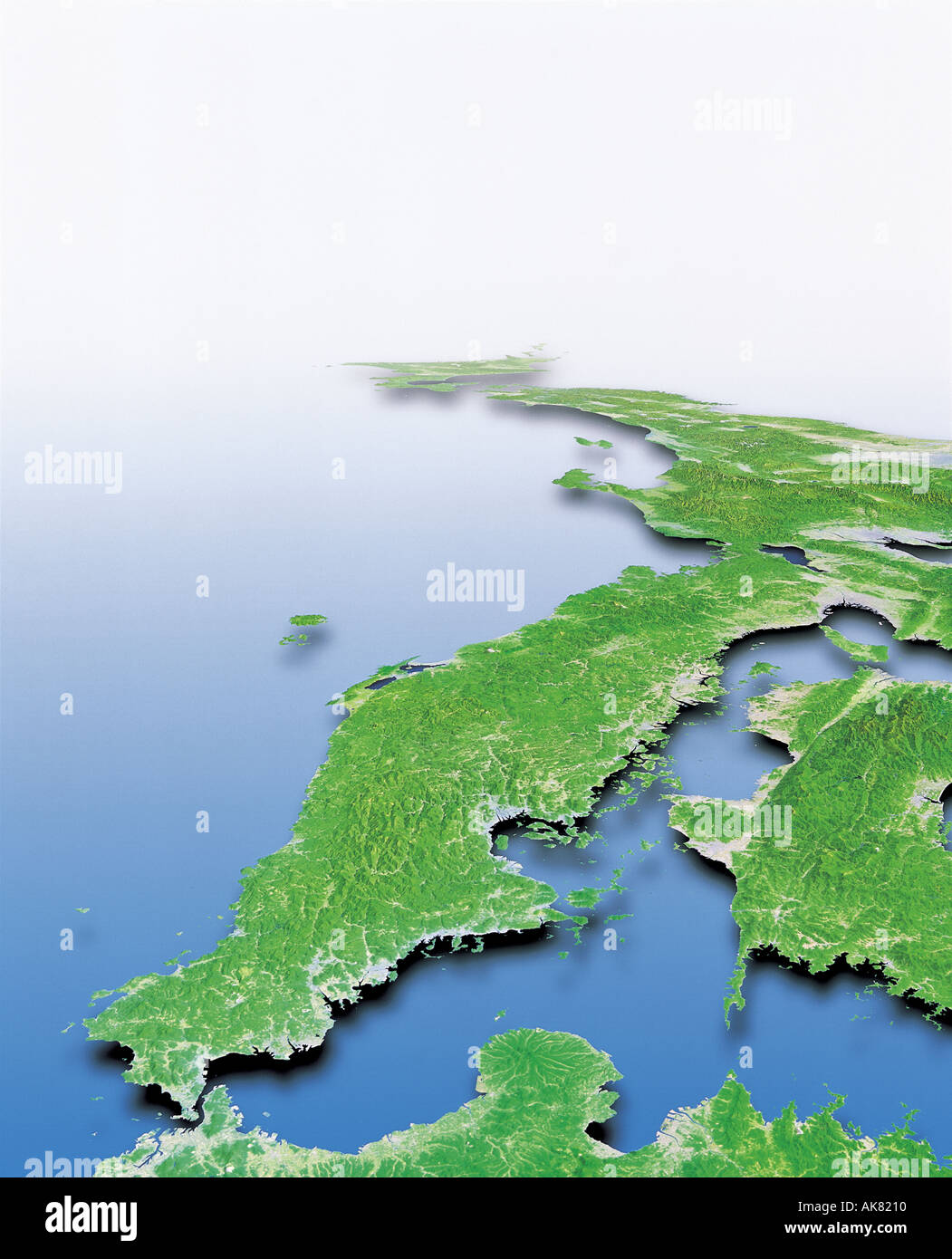 Map of Chugoku area Stock Photo - Alamy