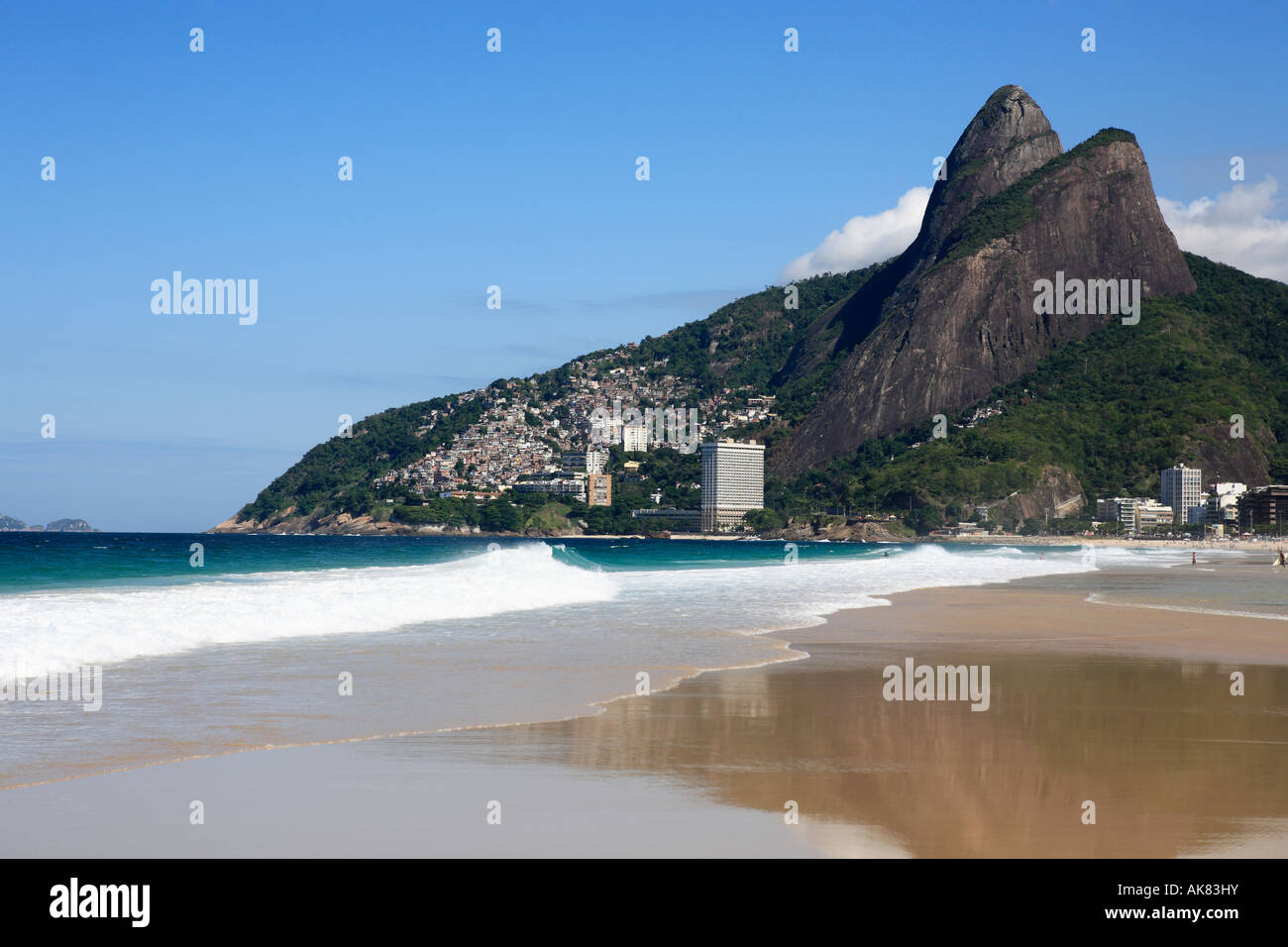 view of leblon beach in rio de janeiro brazil Stock Photo - Alamy