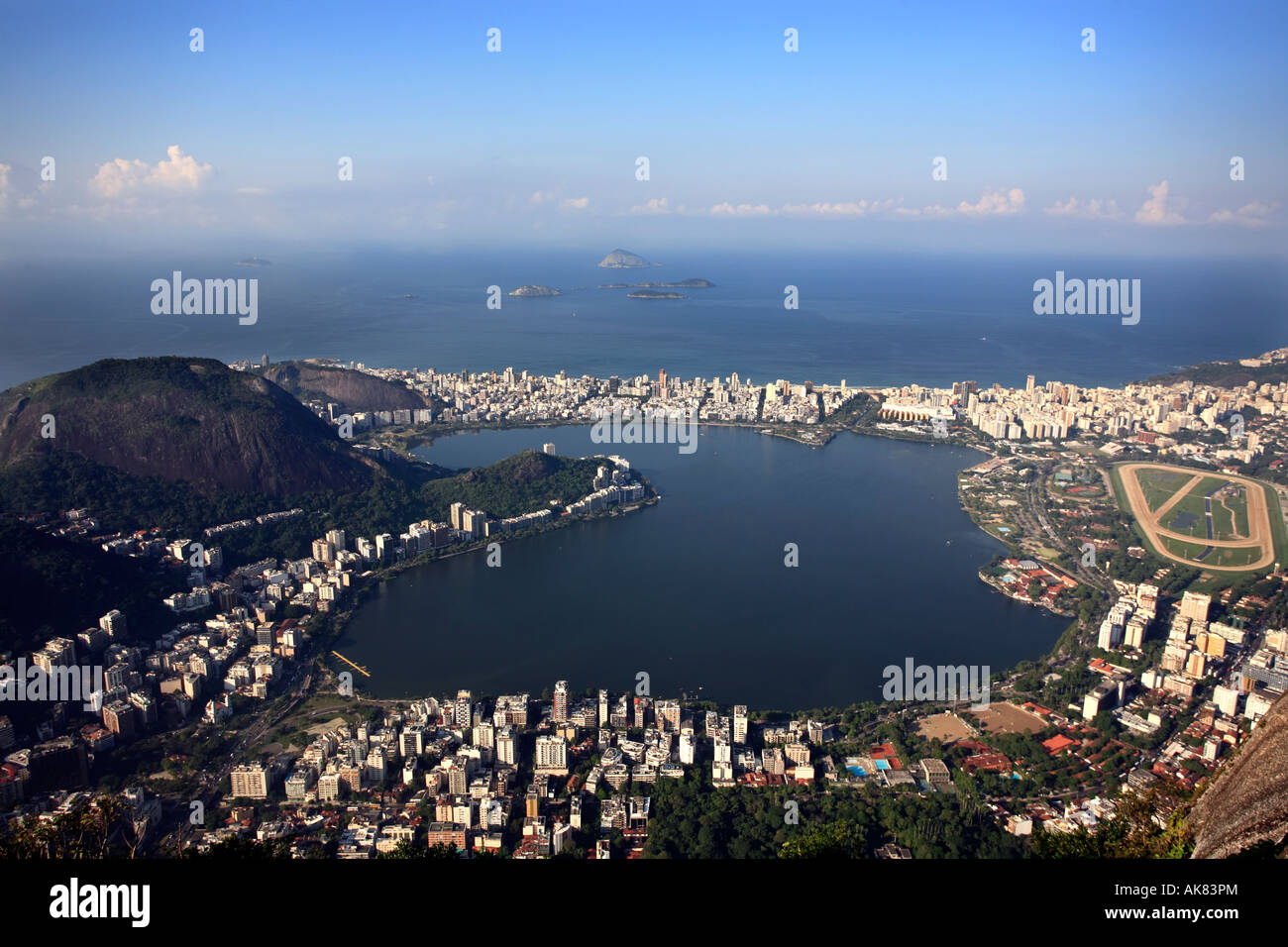 aerial view of lagoa in rio de janeiro brazil Stock Photo - Alamy