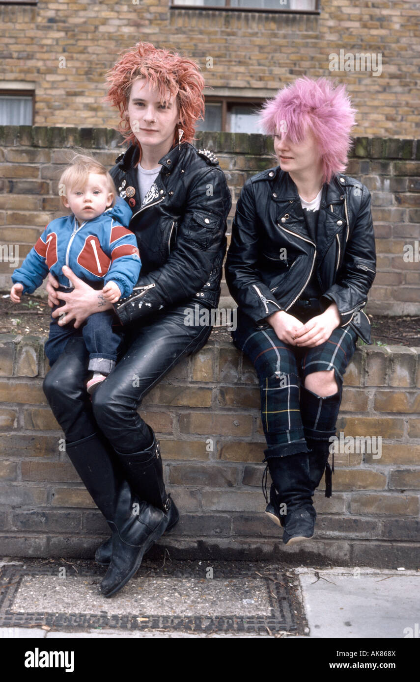 Original Punk Rocker Family Stock Photo - Alamy