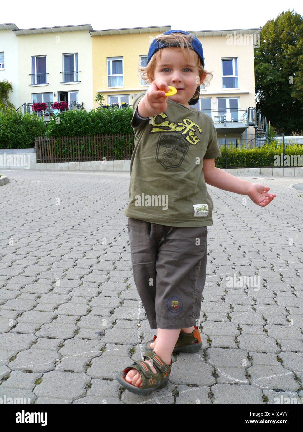 small boy showing his toy Stock Photo - Alamy