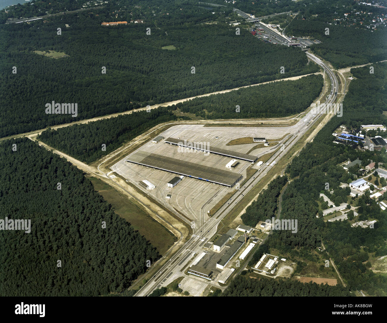 Aerial view of berlin wall hi-res stock photography and images - Alamy