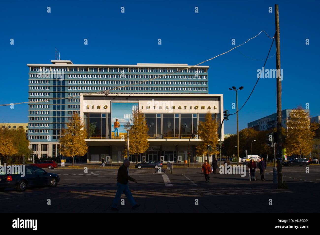 Karl Marx Allee with Kino International cinema in former east Berlin ...