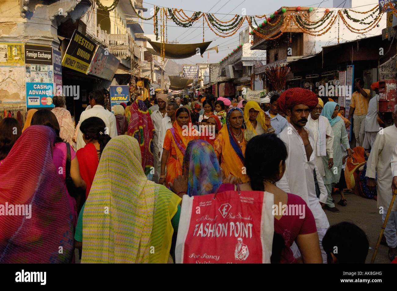 Pilgrims who have come to Pushkar to bath in the sacred lake after the ...
