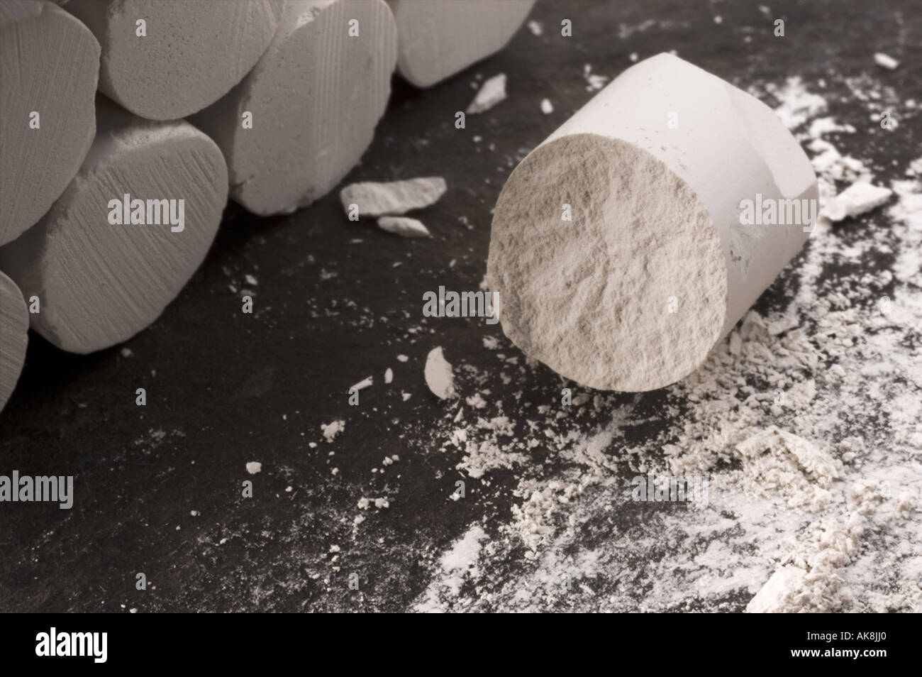 White chalk and slate Stock Photo - Alamy