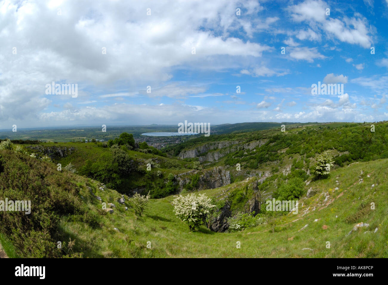 Cheddar Gorge and the reservoir Stock Photo - Alamy