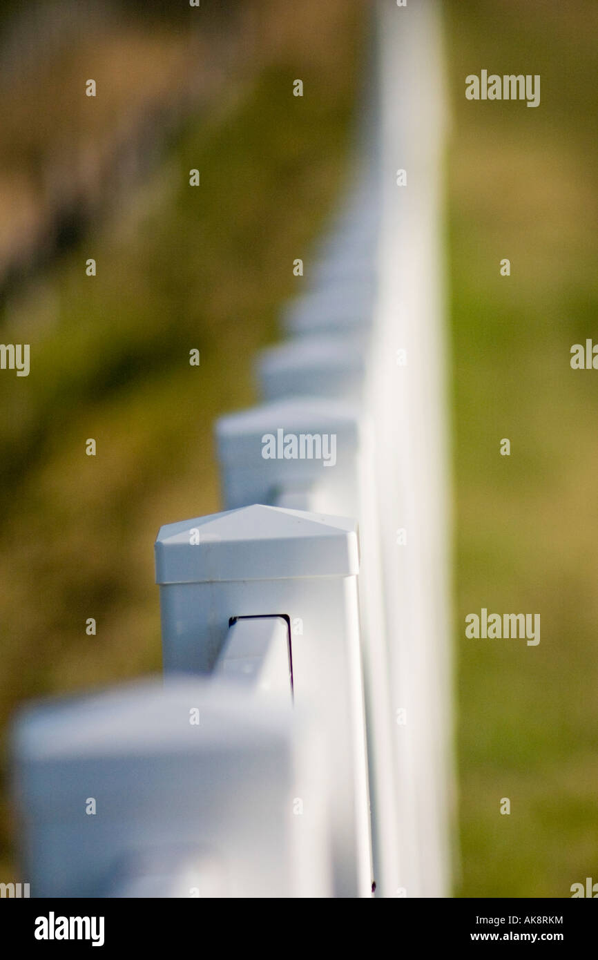A white fence runs through horse country in Alberta Stock Photo - Alamy