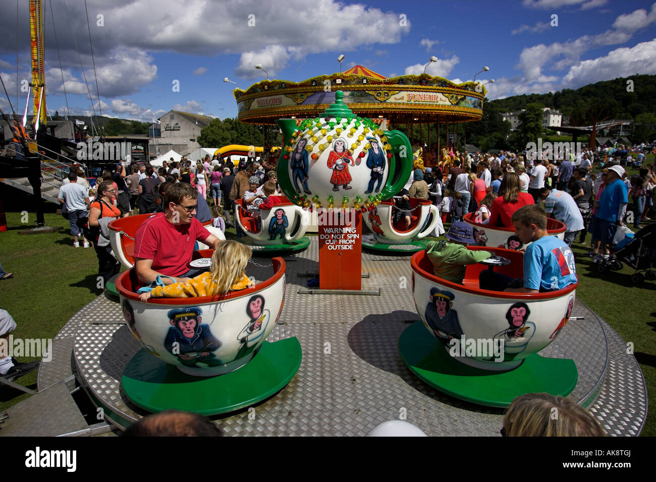 Funfair rides at the annual fair held on the Glebe - Bowness Bay on ...