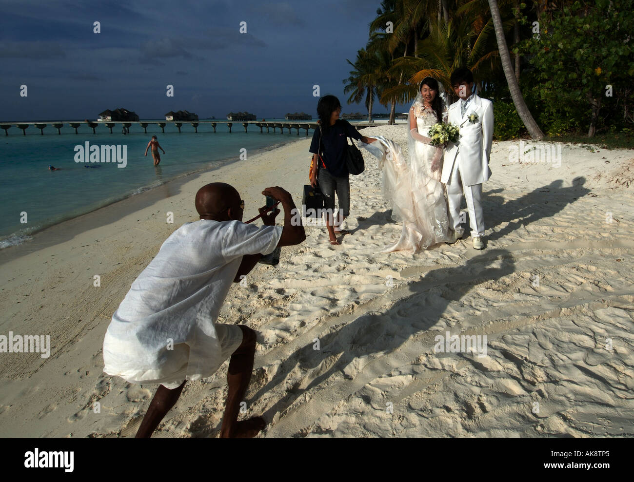 Soneva gili a Japanese couple during a mock wedding ceremony By law is ...