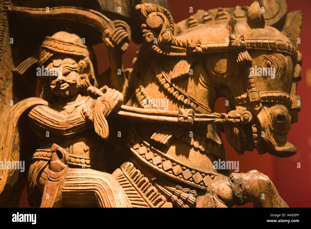 Indian wood carving 2 - British Museum Stock Photo - Alamy