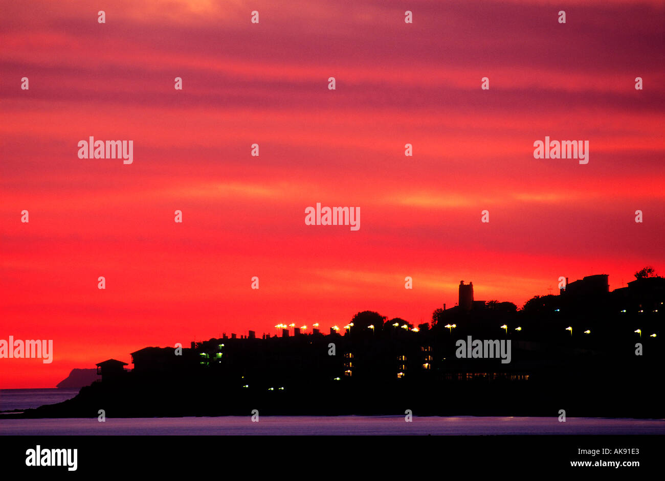 castle lookout tower fuengirola andalucia costa del sol spain Stock ...