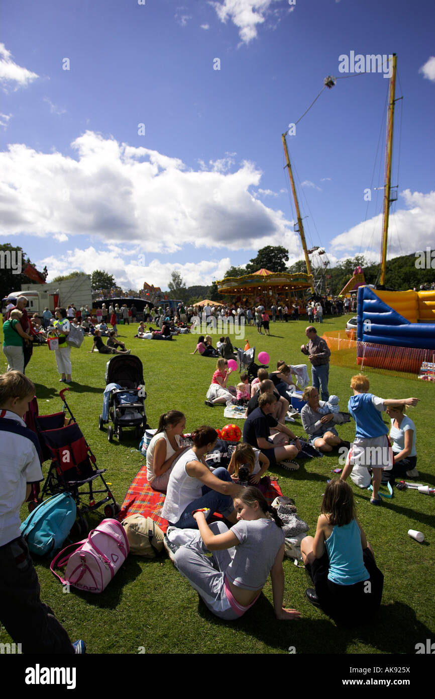 Funfair rides at the annual fair held on the Glebe - Bowness Bay on ...