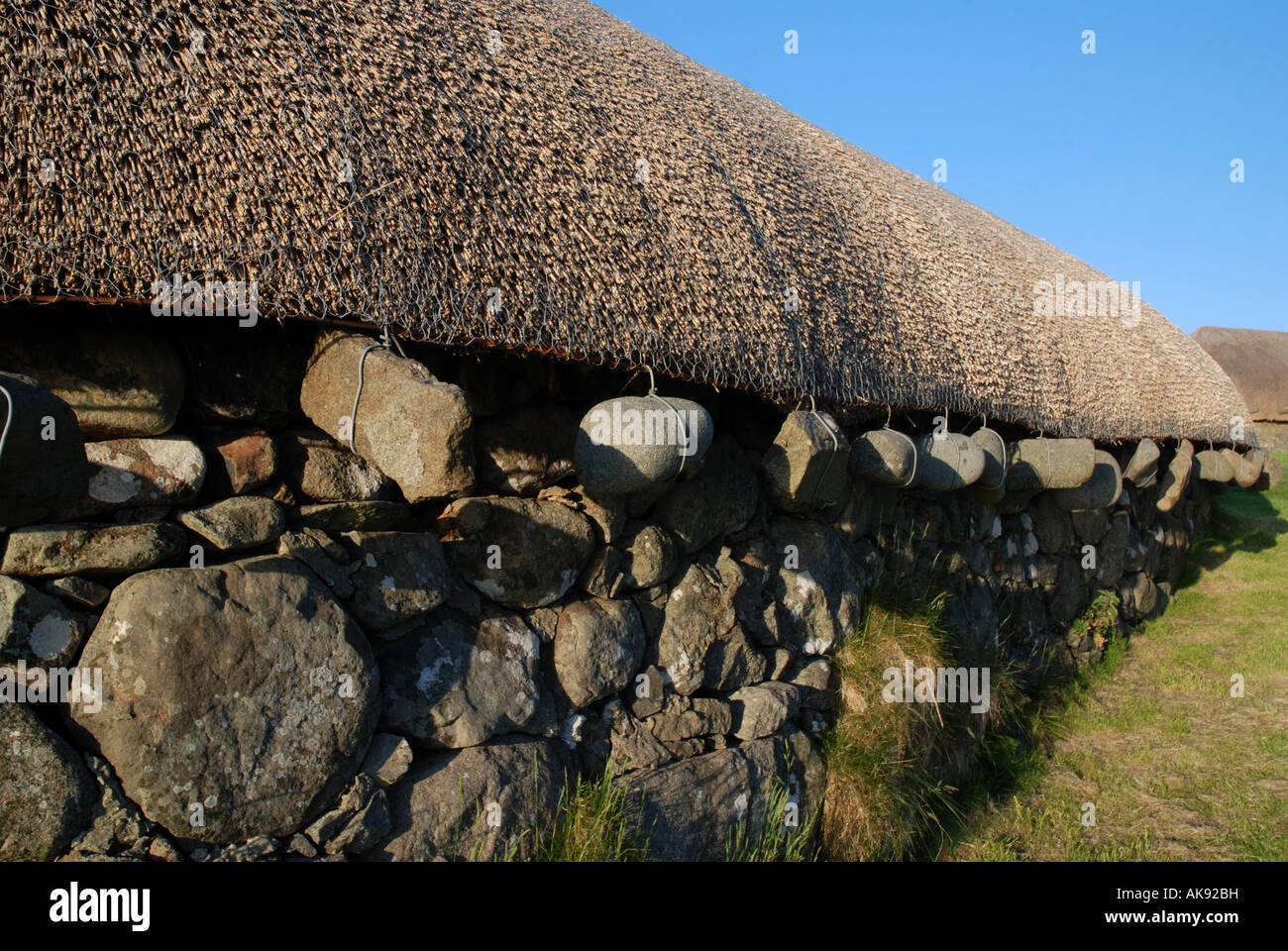 Stroh roof of traditional scottish house Museum of Rural Life Kilmuir ...