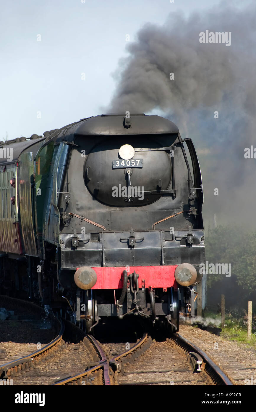 34057 The Biggin Hill Battle of Britain class steam enging in operation ...