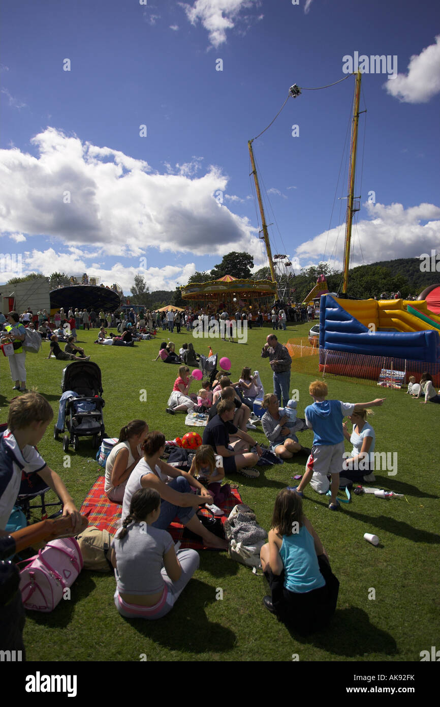Funfair rides at the annual fair held on the Glebe - Bowness Bay on ...