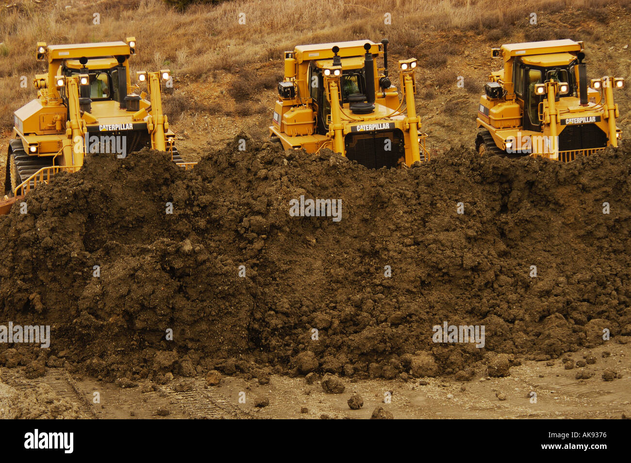 Spain Malaga big machines moving earth Stock Photo - Alamy