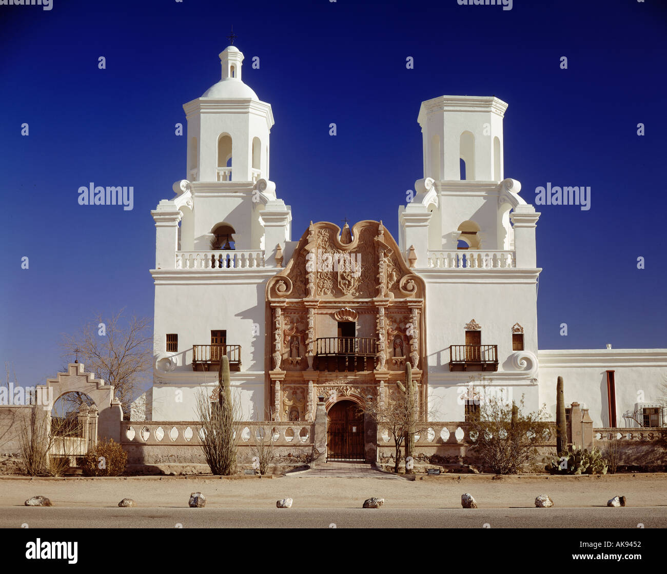 Mission San Xavier del Bac from 1783 1797 Tucson Arizona USA Stock ...
