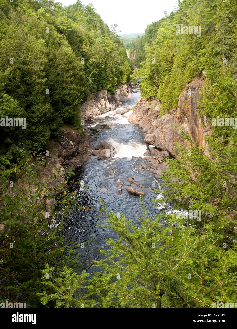 A view of the spectacular Coulonge River Canyon, at the Chutes Coulonge ...