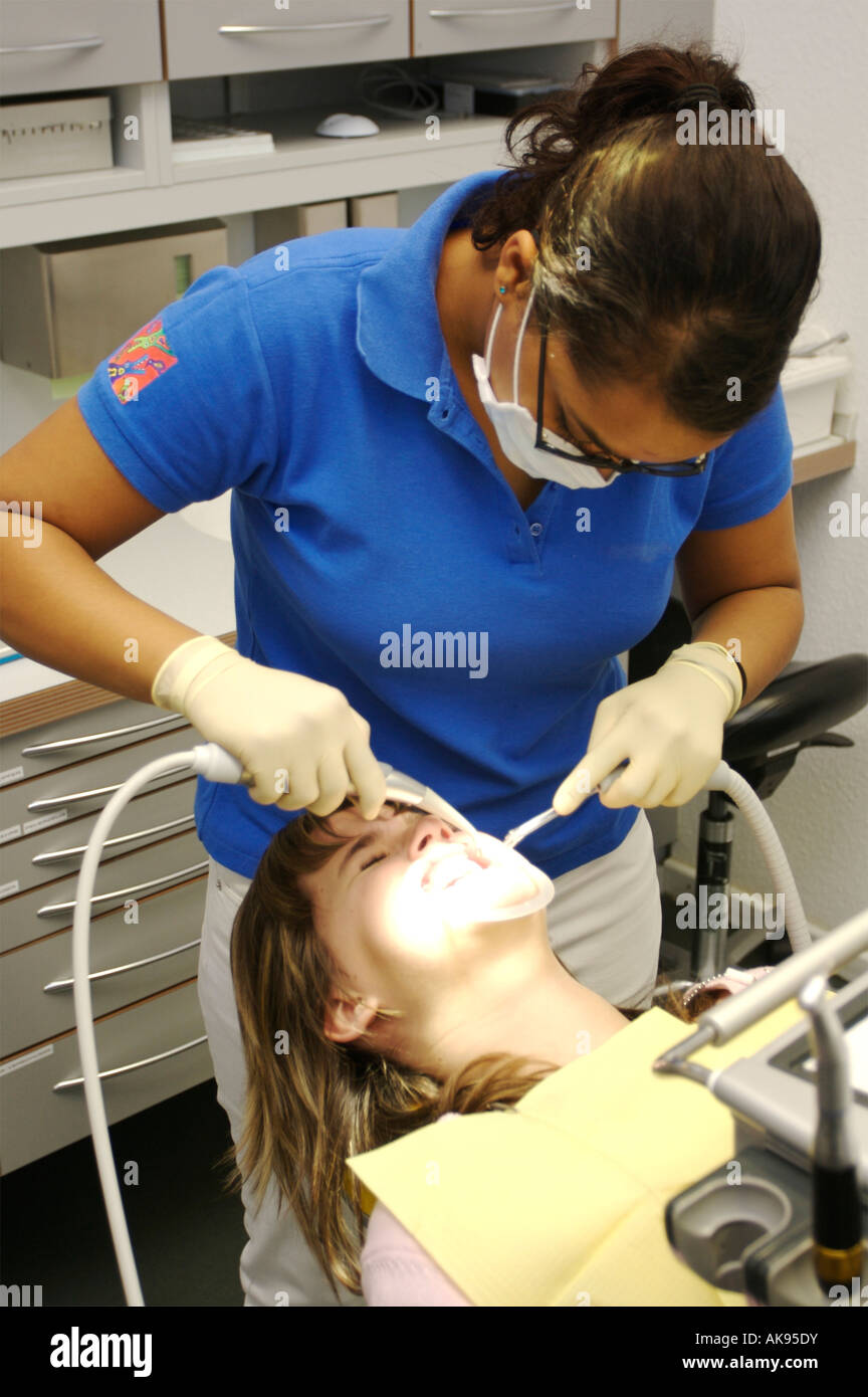 Orthodontist at work Stock Photo - Alamy