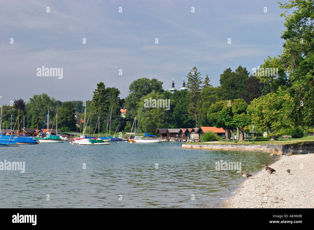 lake Starnberger See in Tutzing Upper Bavaria Stock Photo - Alamy