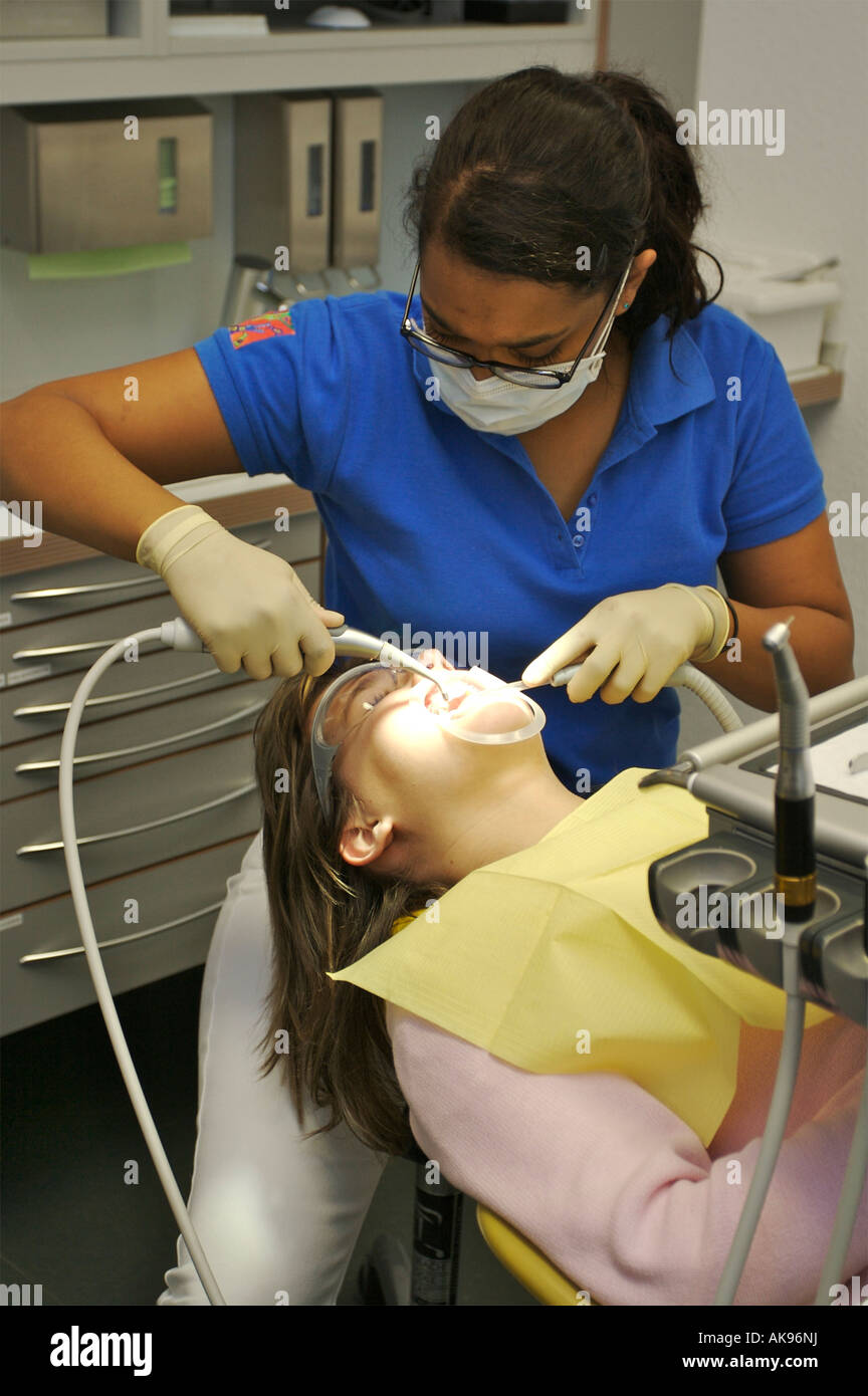 Orthodontist at work Stock Photo - Alamy