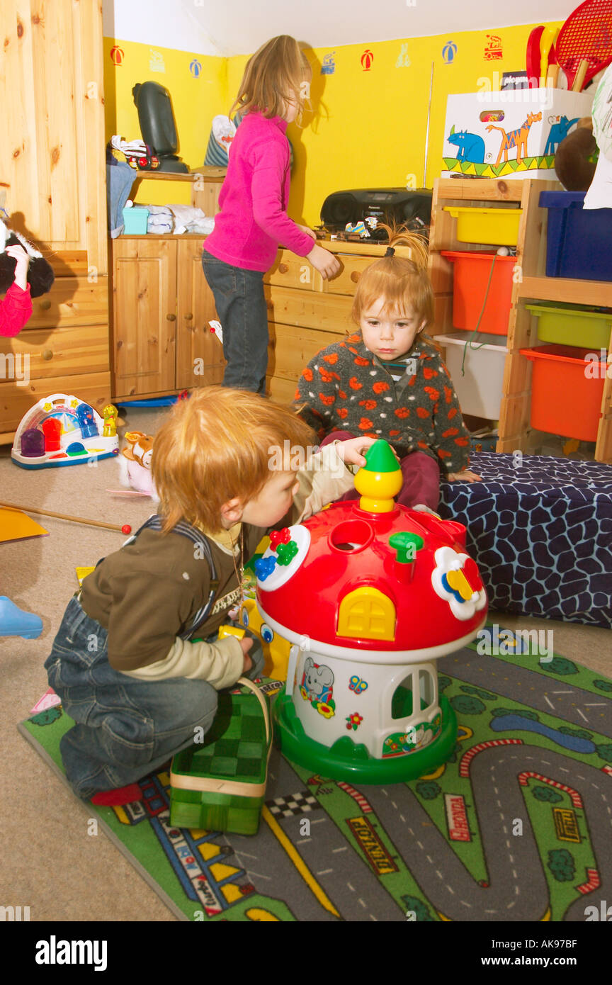 children childs are playing in the children room MR Stock Photo - Alamy