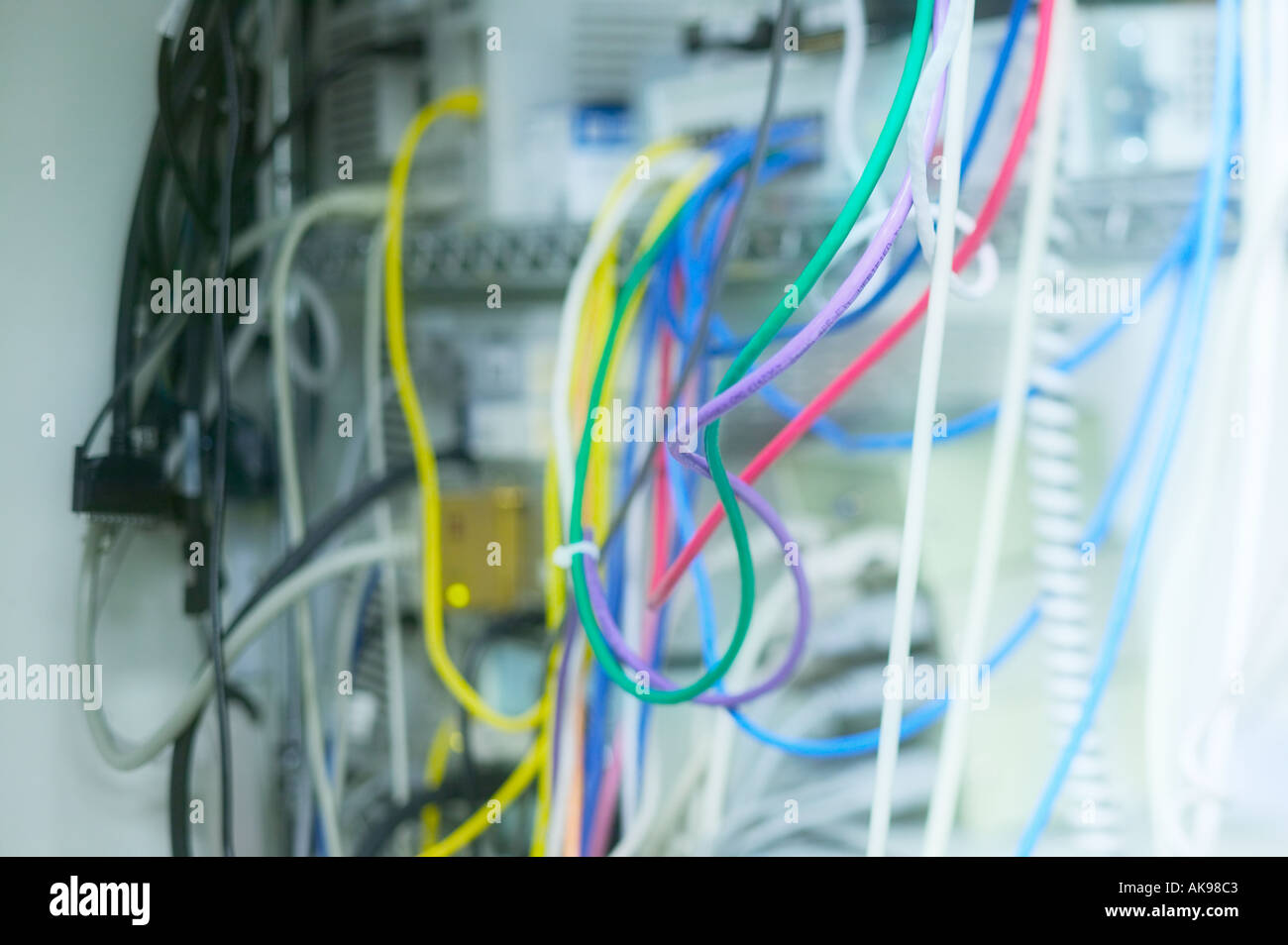 Computer Wires 1 Stock Photo - Alamy