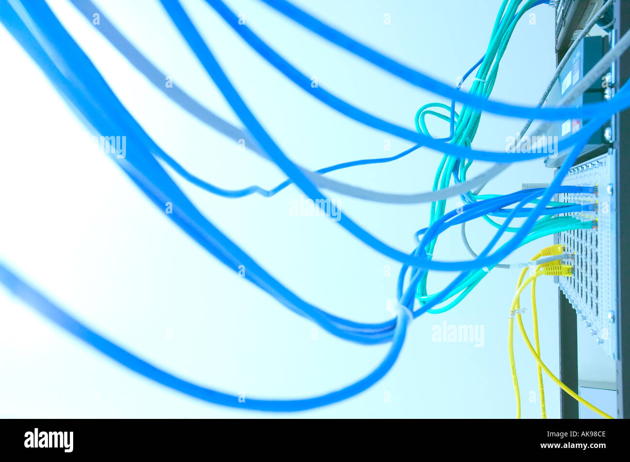 Computer Wires 9 Stock Photo - Alamy