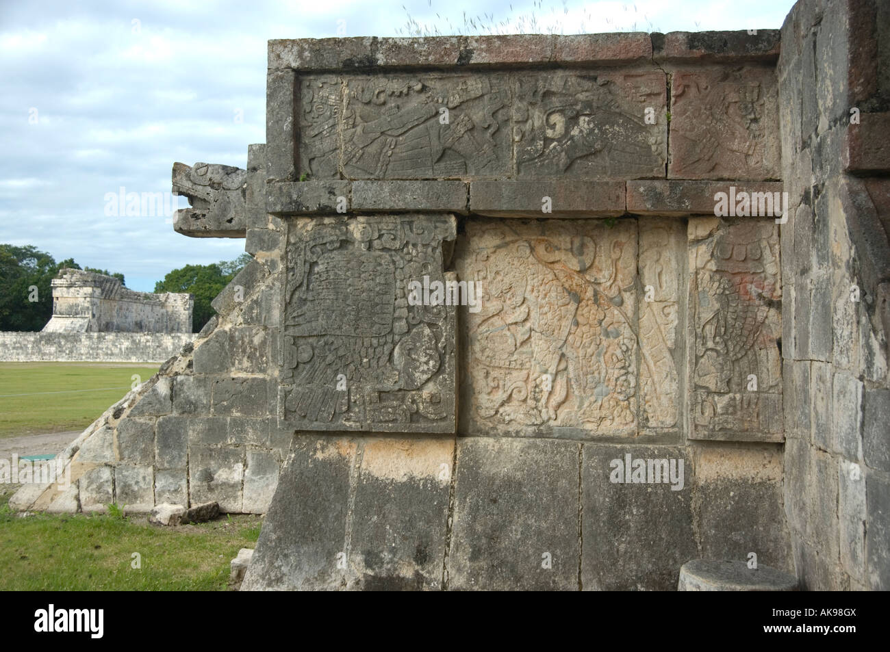 Platform of the Eagles and Jaguars Chichen Itza Toltec Maya Ruins ...