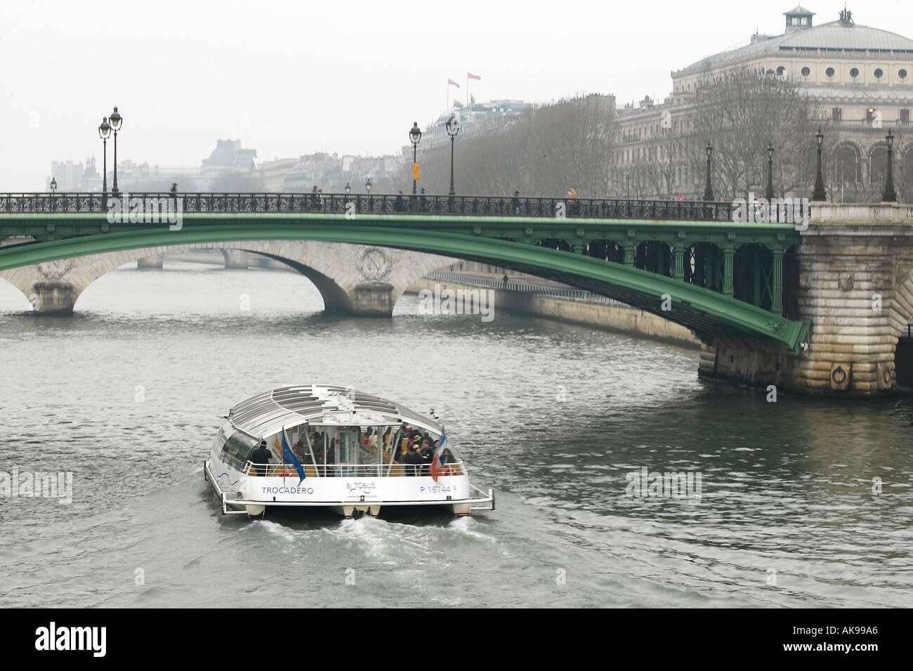 Boat on Seine Paris France Stock Photo - Alamy