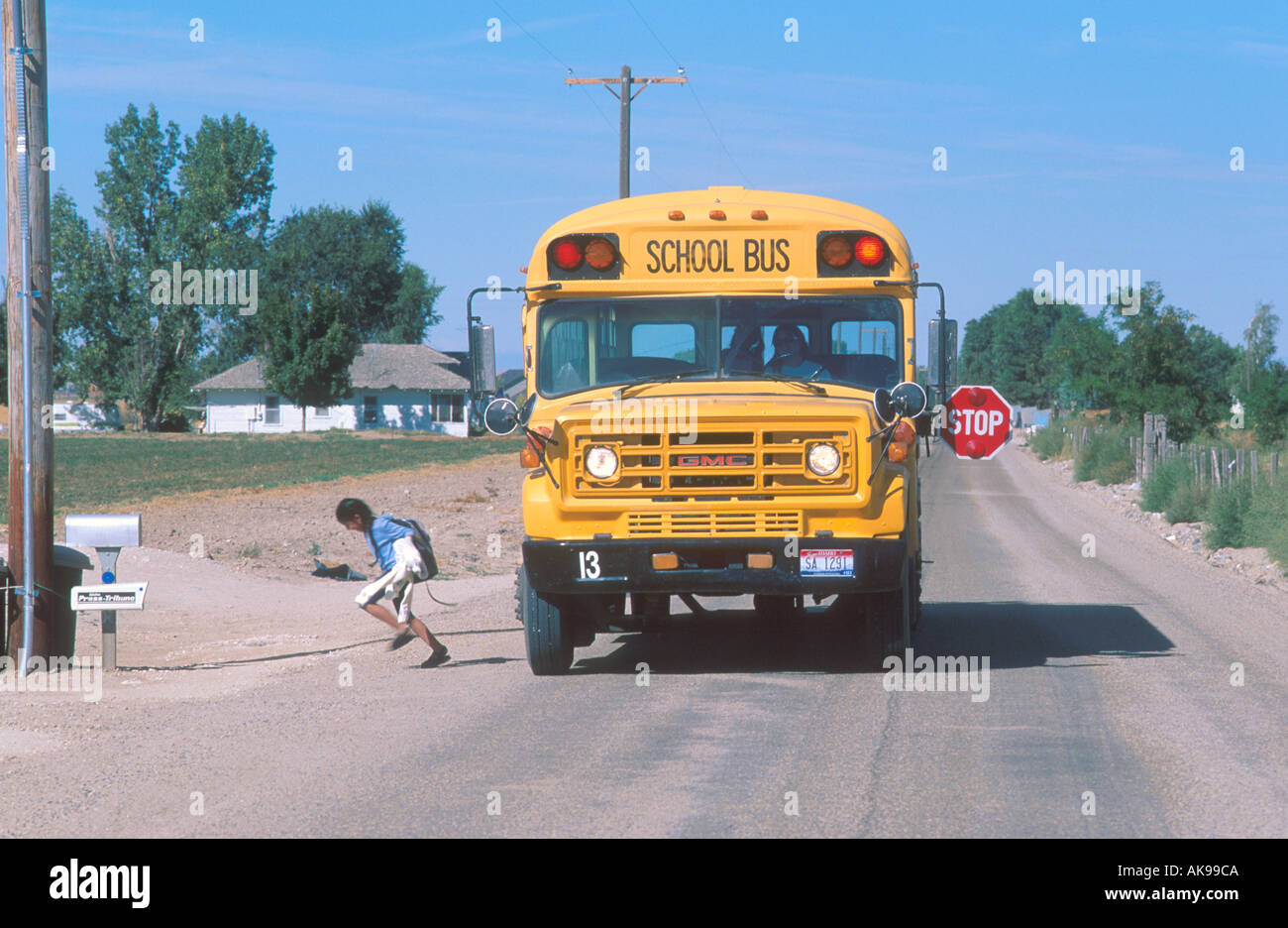 School children being dropped off hi-res stock photography and images ...