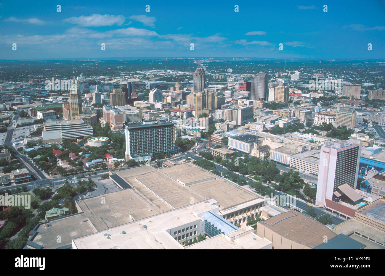 Aerial view Cityscape of San Antonio Texas Stock Photo - Alamy