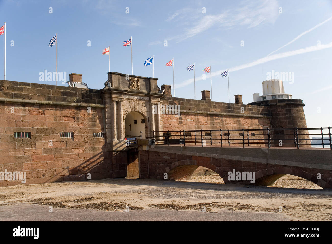 Fort Perch Rock in New Brighton,Wallasey,New Brighton.The fort was ...