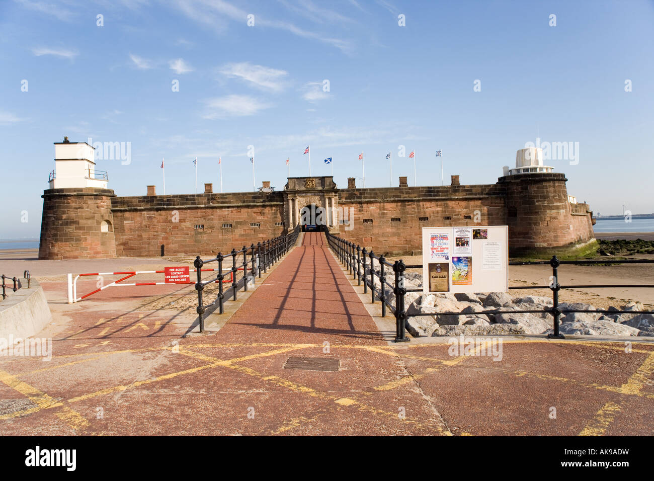Fort Perch Rock in New Brighton,Wallasey,New Brighton.The fort was ...