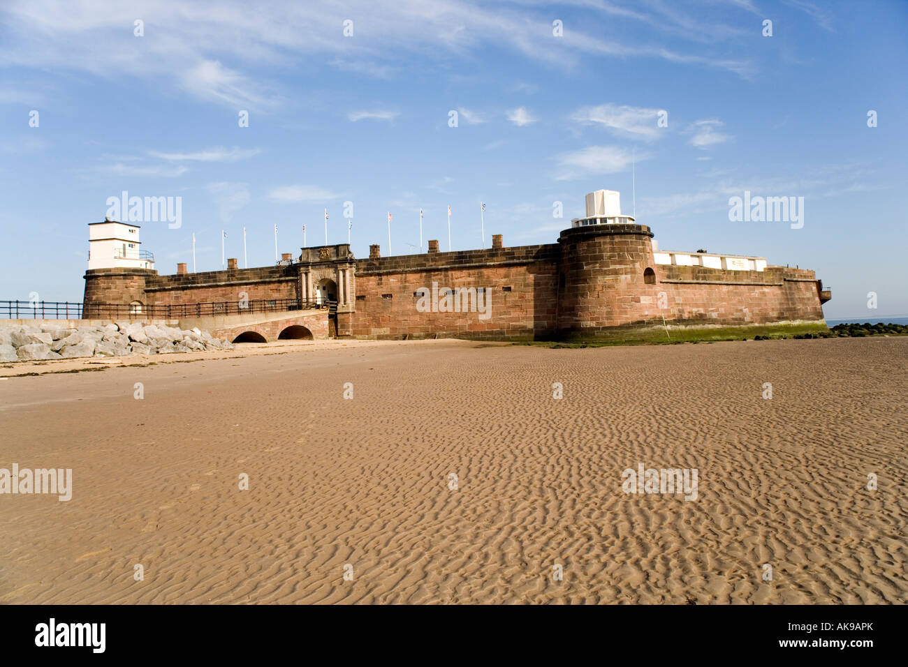 Fort Perch Rock in New Brighton,Wallasey,New Brighton.The fort was ...