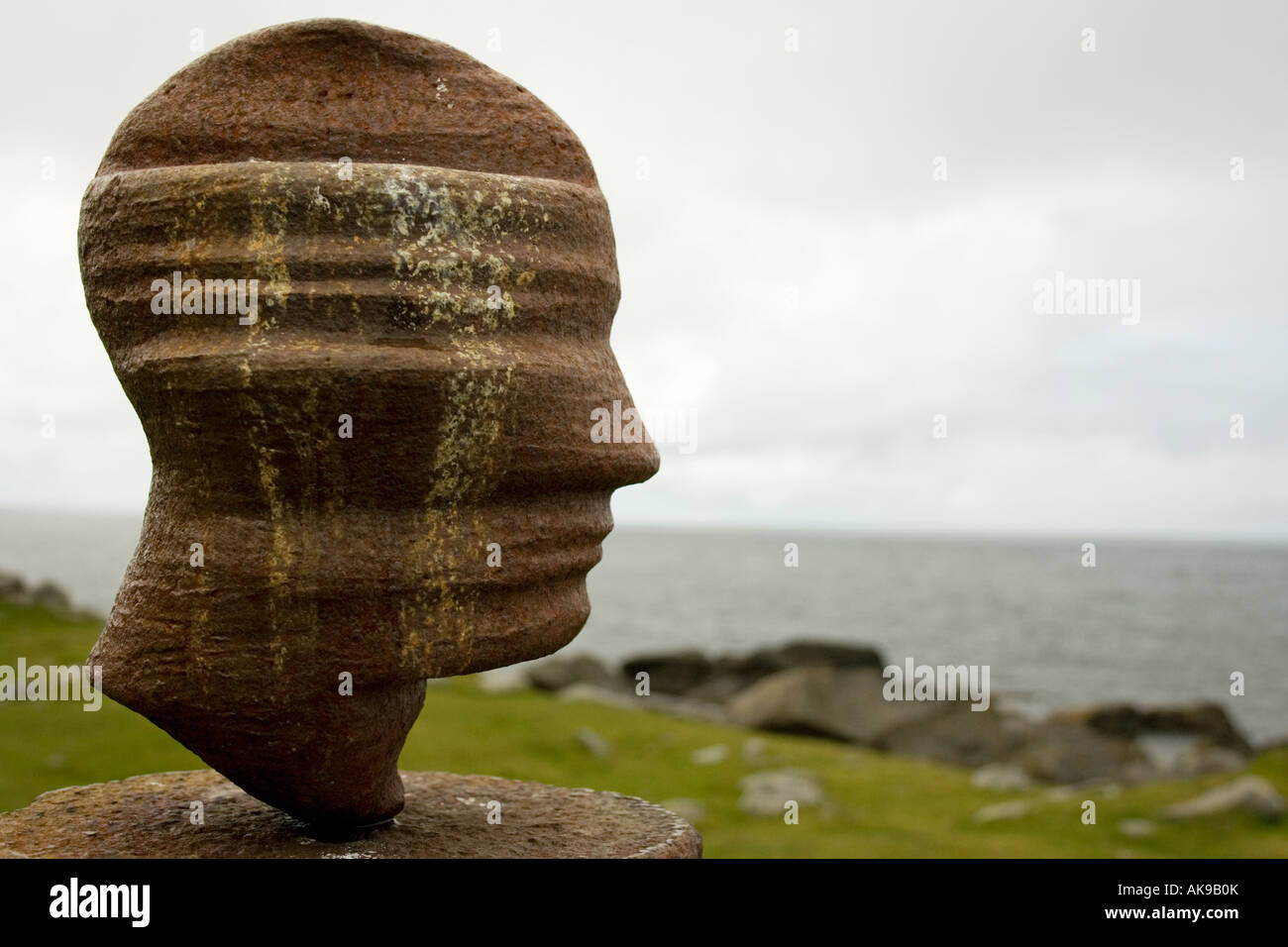 'Distorted head' sculpture by Markus Raetz, part of the ...