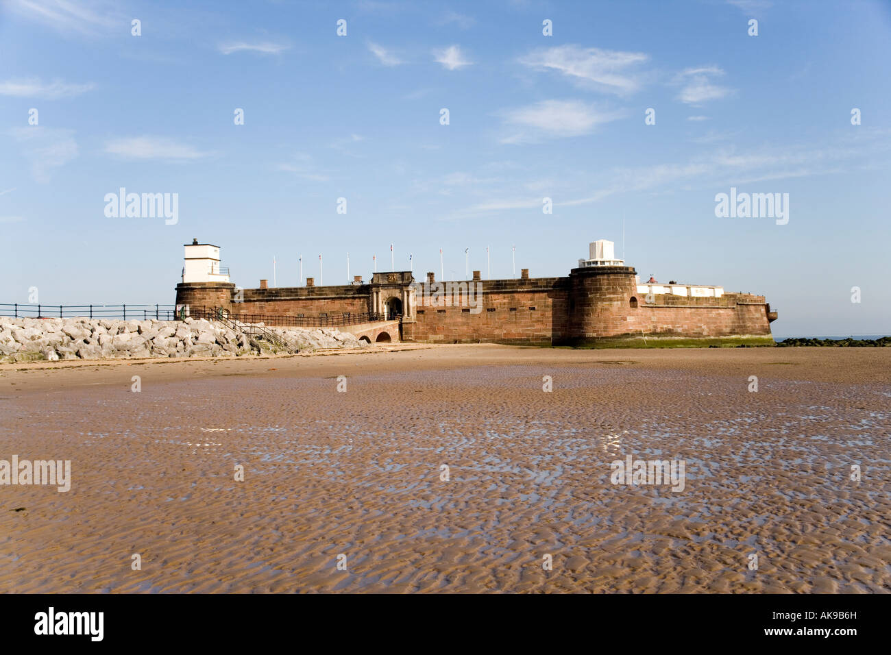 Fort Perch Rock in New Brighton,Wallasey,New Brighton.The fort was ...
