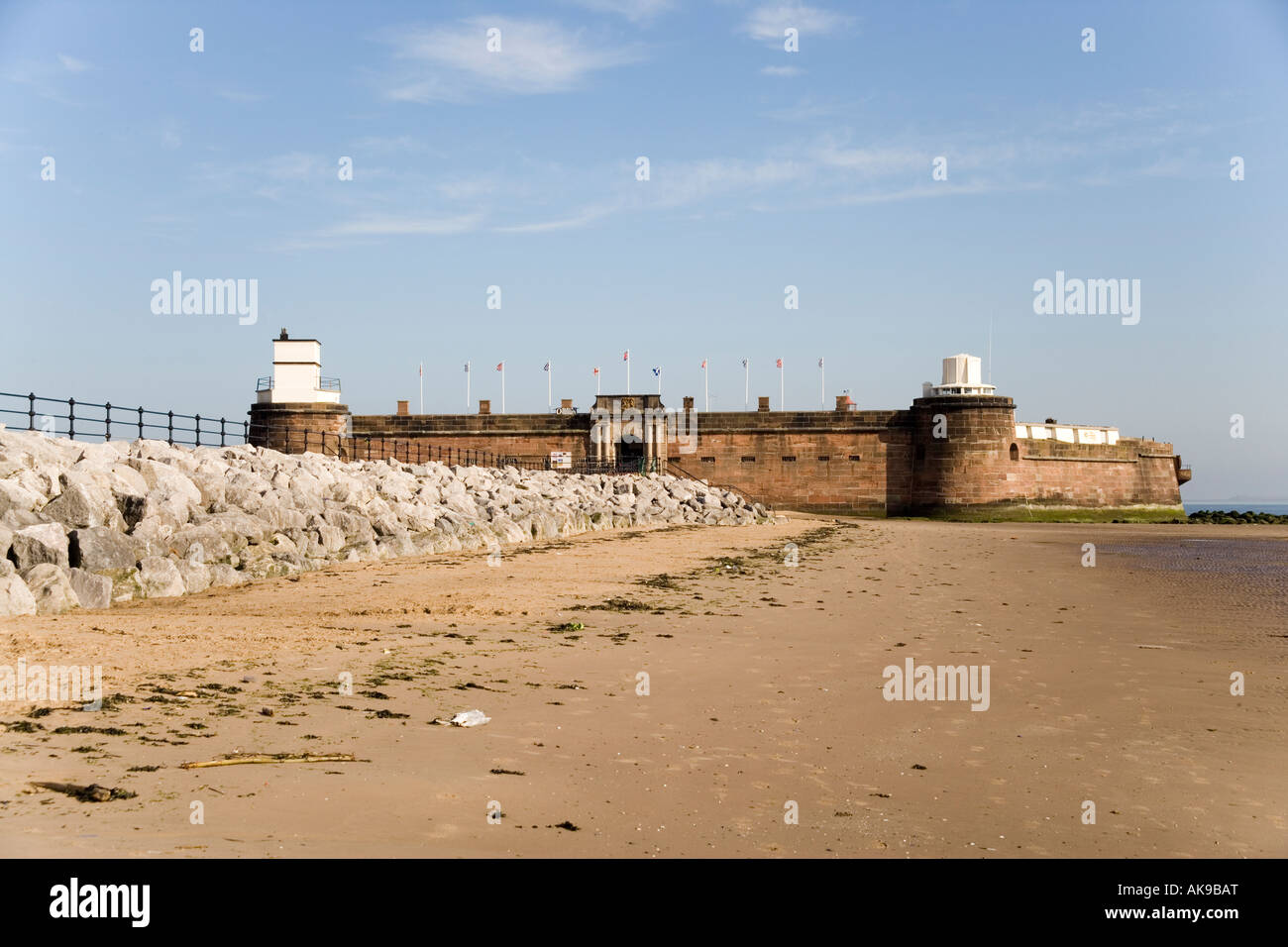 Fort Perch Rock in New Brighton,Wallasey,New Brighton.The fort was ...
